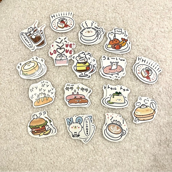mochi things | Design | Kawaii Bread Bears Tea Food Sticker Decal ...